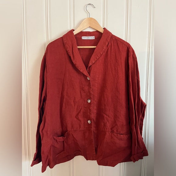 cut loose | Tops | Cut Loose Linen Button Down Shirt Or Light Jacket ...